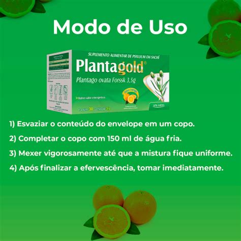 Planta gold plantago ovata psyllium em 30 sachês Arte Nativa kit 5