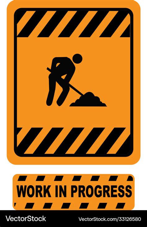 Work In Progress Icon Royalty Free Vector Image