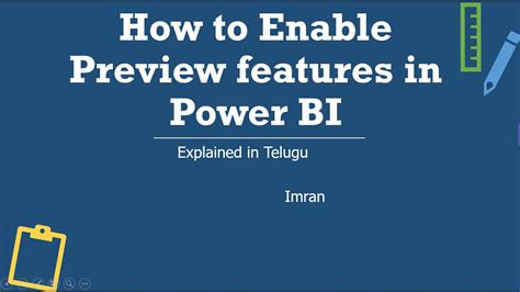 How To Enable Preview Features In Power Bi Explained In Telugu