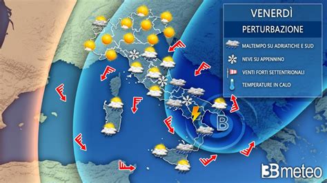 Meteo perturbazione in transito tra giovedì e venerdì con PIOGGIA