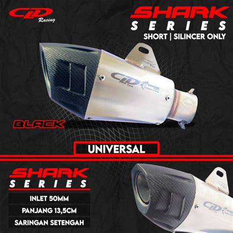 Jual SELENCER SILENCER KNALPOT ONLY CLD RACING SHARK SERIES INLET 50MM