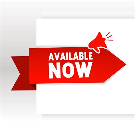 Available Now Label Badge Seal Ribbon Banner Icon Available Now