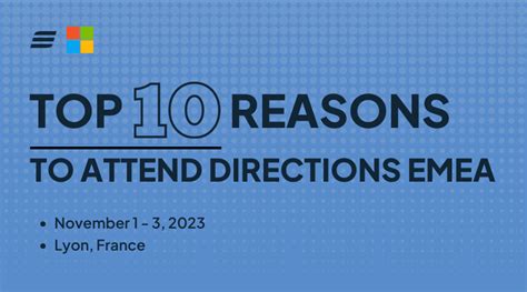 Directions EMEA Top 10 Reasons To Attend EOne Solutions