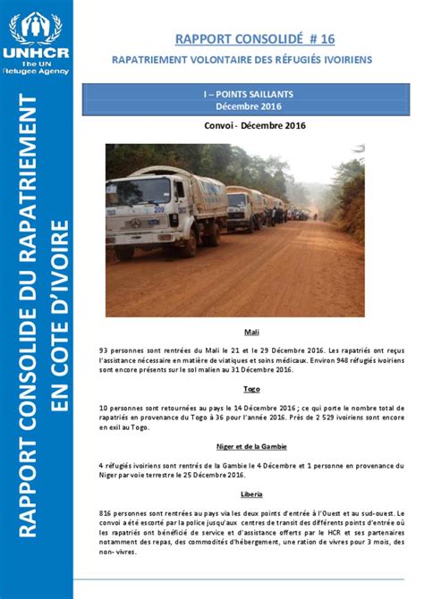 Document Rapatriement Volontaire des Réfugiés Ivoiriens 16