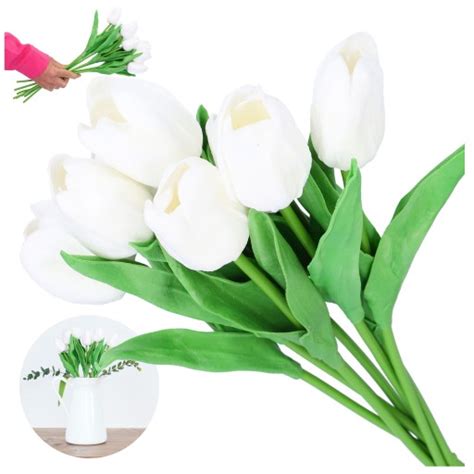 TULIPANY BUKIET TULIPANÓW sztuczne kwiaty jak żywe na balkon wielkanoc