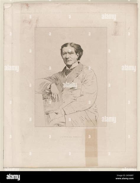 Victorien Sardou Abstract Victorien Sardou Half Length Portrait