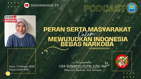 Peran Serta Masyarakat Dalam Mewujudkan Indonesia Bebas Narkoba