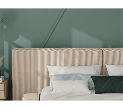 Lit Coffre 160 X 200 Cm Velours Côtelé Beige Timano Lit BUT