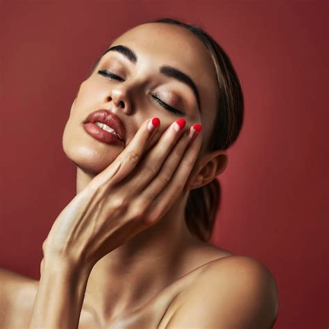 Premium AI Image Elegant Nude Woman Portrait