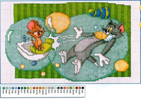 Tom And Jerry Giocano Con L Acqua Magiedifilo It Punto Croce