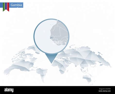 Resumen Mapa Del Mundo Redondeado Con Mapa Detallado De Gambia Mapa Y