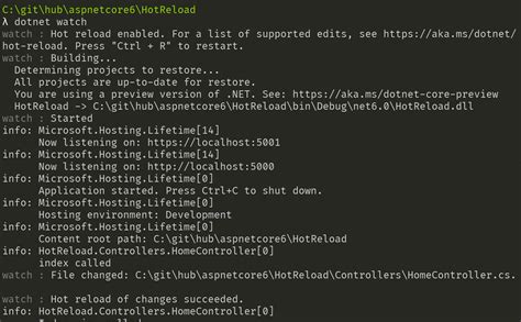 Asp Net Core In Net Hot Reload