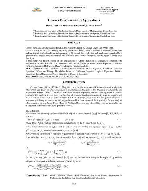 pdf green s function and its applications
