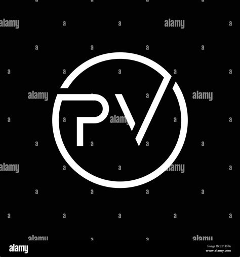 Initial PV Letter Logo Creative Typography Vector Template Creative