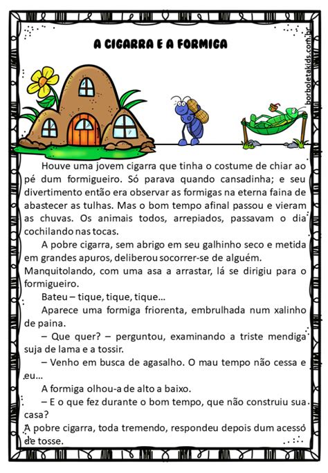 PARAÍSO DO EDUCANDO A Cigarra e a Formiga