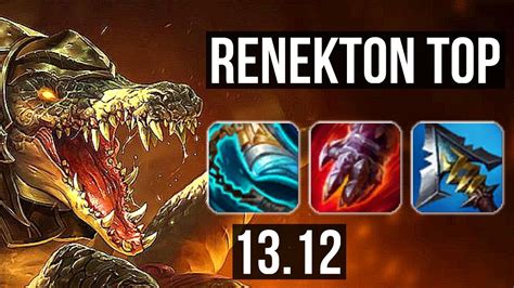 RENEKTON Vs DARIUS TOP 6 Solo Kills 12 2 3 400 Games EUW