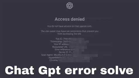 ChatGpt Access Denied Error Fix ChatGpt Me Access Denied Problem