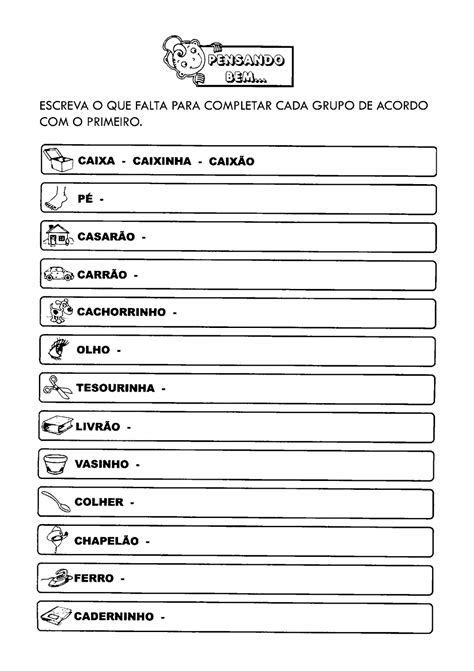 Atividades sobre grau do substantivo parte 1 Olá gente Trouxe