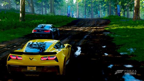 Papel de parede Forza Horizon 4 saturação carro verde 1920x1080