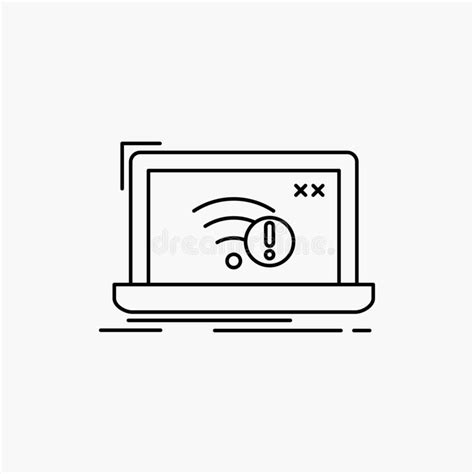 Conexi N Error Internet Perdido L Nea Icono De Internet Ejemplo