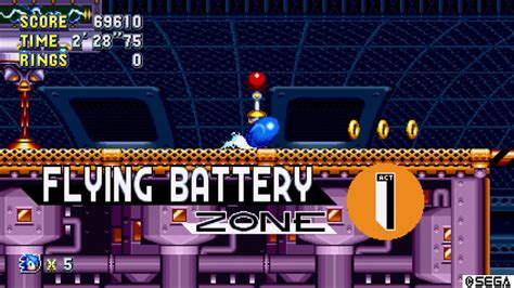 Sonic Mania Flying Battery Zone Act Sonic Youtube