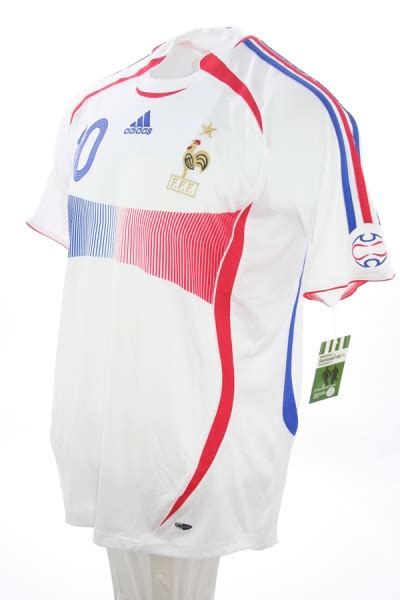 Adidas Frankreich Trikot 10 Zinedine Zidane WM 2006 Weiß Away Herren S