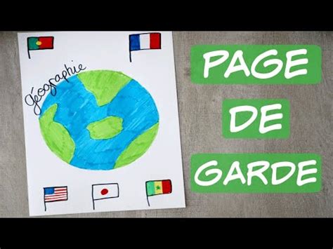 Page de garde GEOGRAPHIE Décors ton cahier YouTube