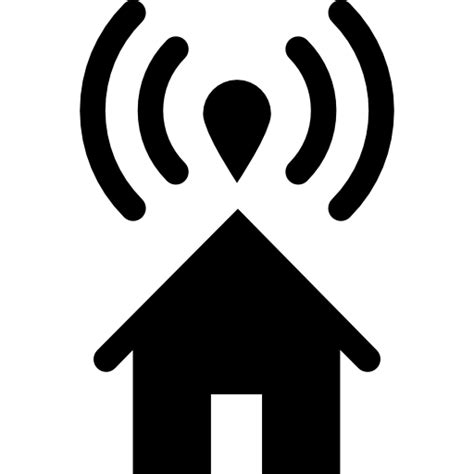 Icono Casa Y Texto Wifi Azul Stock Illustration Adobe Stock