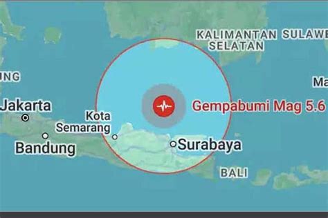 Gempa Magnitudo 5 6 Guncang Tuban Jatim Tidak Berpotensi Tsunami