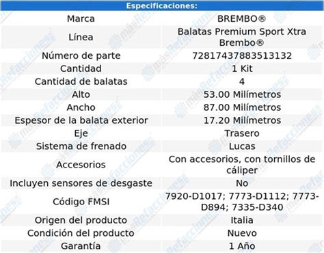 Balatas Sport Xtra Traseras Mg Zs De A Brembo Env O Gratis