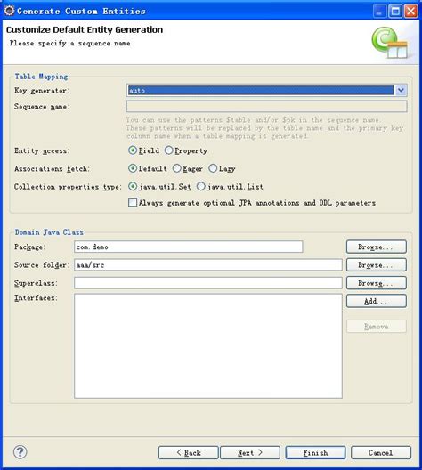 eclipse 通过jpa自动生成注解实体 sts jpa csdn博客