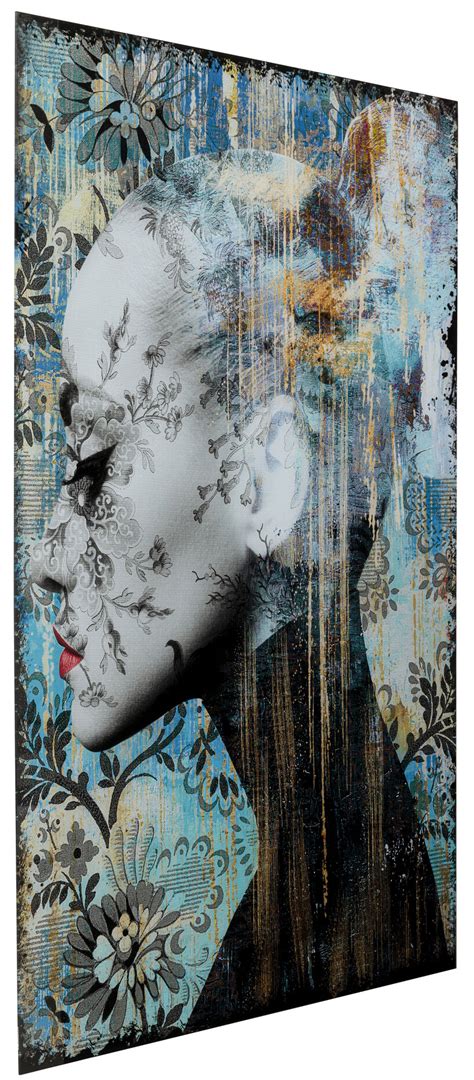 Obraz Szklany Profil Kobiety Kolorowy 100x150 Cm Kare Design