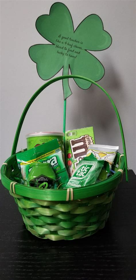 St Patrick S Day Gift Basket For Teachers Teacher Gift Baskets