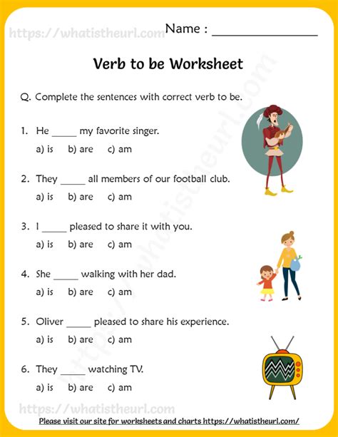 Verb To Be Worksheets For Grade 3 Your Home Teacher