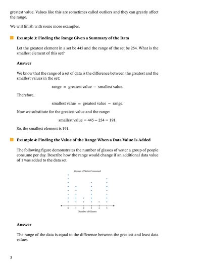 lesson the range of a data set nagwa