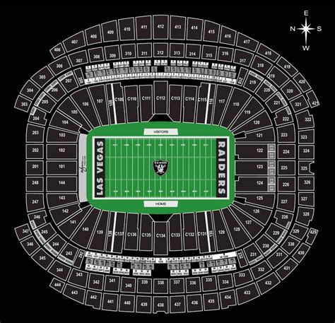 Allegiant Stadium Seating Chart Las Vegas Raiders Stadium SeatGraph