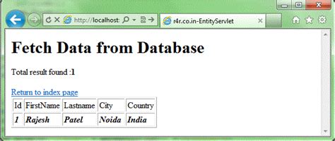 Create An Application For Access JPA Entity Class Into Servlet