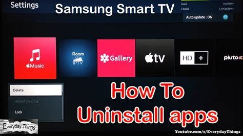 How To Uninstall Apps On Samsung Smart TV YouTube