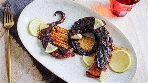 Mexican Inspired Grilled Octopus And Ancho Salsa Recipe