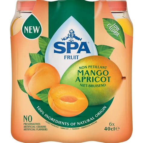 SPA Fruit Niet Bruisende Fruitlimonade Mango Abrikoos 6 X 40 Cl