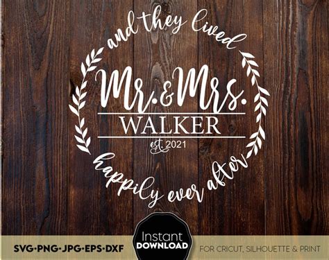 Mr And Mrs Svg Mr Mrs Svg Wedding Svg Just Married Svg Etsy