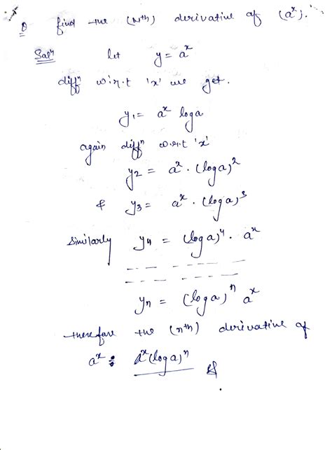 nth derivative of a x engg mathmatics math traders