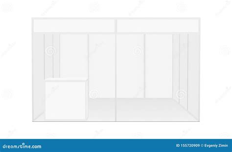 Modelo Da Cabine Da Exposi o Tabela Vista Dianteira Ilustração