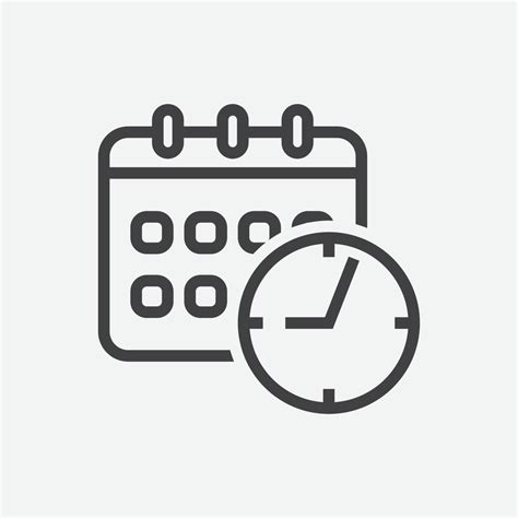 Icono De Calendario En Estilo Moderno Y Plano Aislado En Fondo Gris
