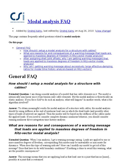 modal analysis normal mode eigenvalues and eigenvectors