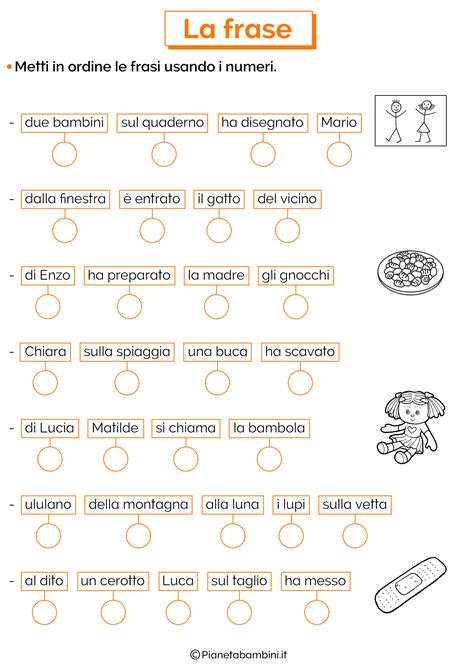 La Frase Schede Didattiche Per La Scuola Primaria PianetaBambini It