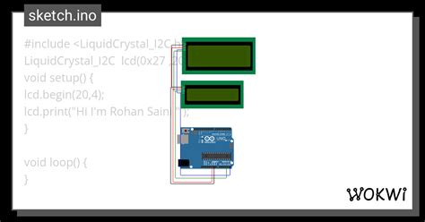 lcd i2c ino wokwi esp32 stm32 arduino simulator