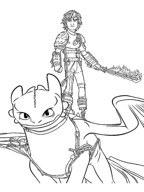 Coloriage Krokmou et Harold télécharger et imprimer gratuit sur