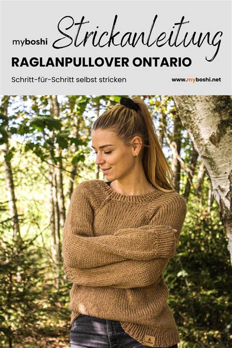 Strickanleitung Raglanpullover Ontario In Einem St Ck Gestrickter
