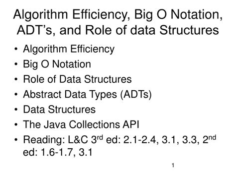 ppt algorithm efficiency big o notation adt s and role of data structures powerpoint